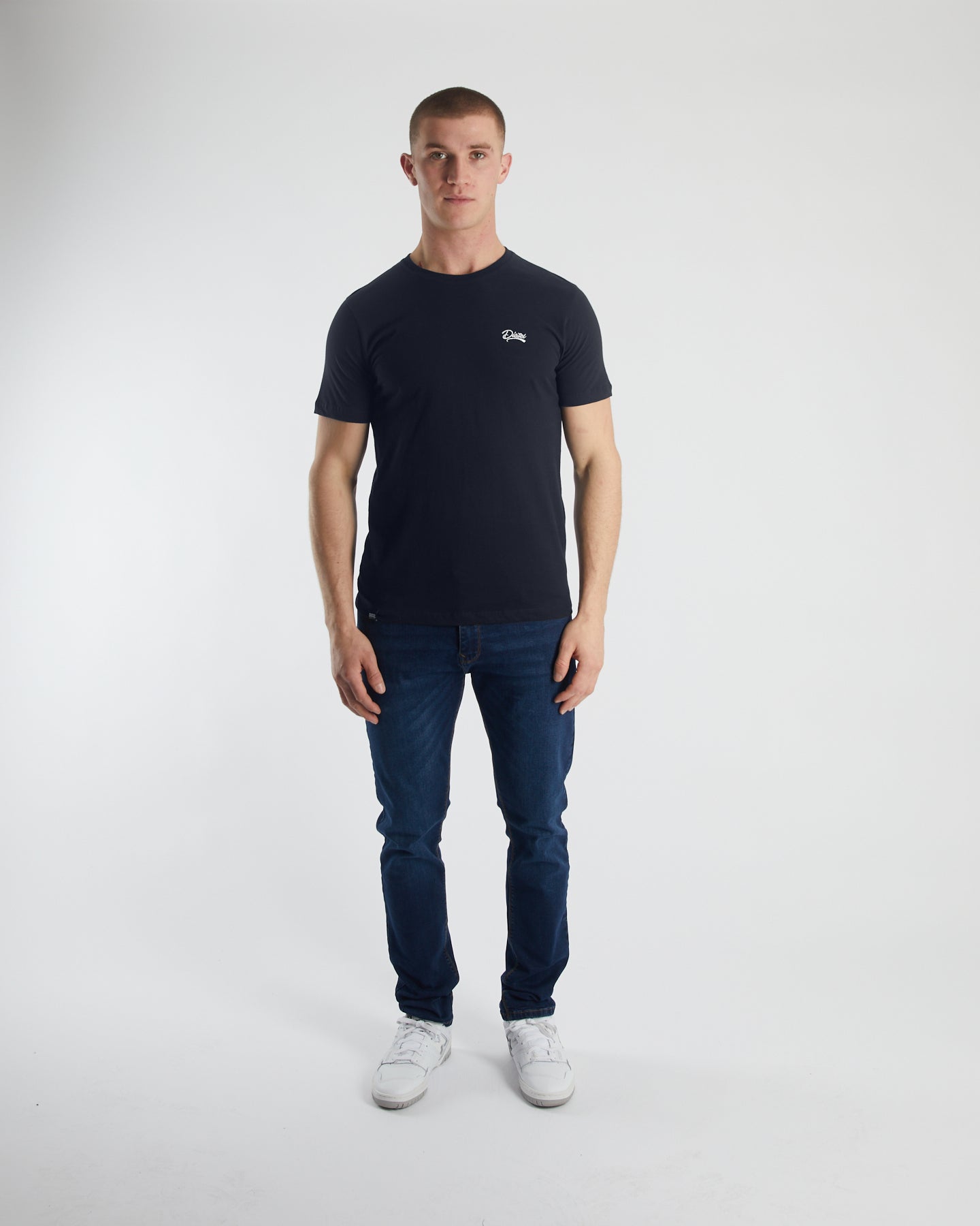 Basic Caden O Neck Tee Midnight Blue
